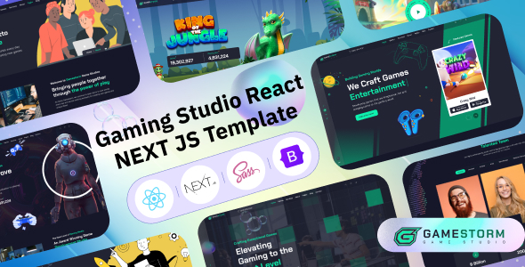 Gamestorm - Gaming Studio React Next JS Template by UIAXIS | ThemeForest